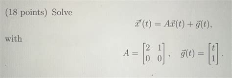 Solved Points Solve X T Ax T G T With Chegg Com