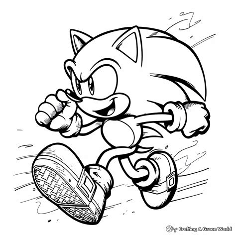 Yellow Sonic Coloring Pages Free And Printable