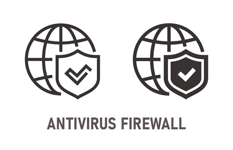 Antivirus Firewall Icon On White Background Vector Illustration