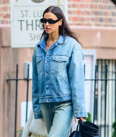 Irina Shayk Blue Denim Jacket The Leather City