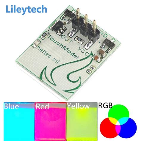 Blue Red Yellow Rgb Color Capacitive Touch Switch Button Module 27v 6v