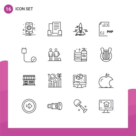 Set Of 16 Commercial Outlines Pack For Computers Document Publish