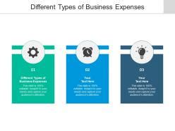 Different Types Of Business Expenses Ppt Powerpoint Presentation Diagrams Cpb Presentation