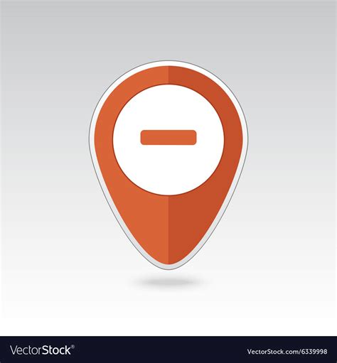 Minus Pin Map Icon Pointer Markers Royalty Free Vector Image