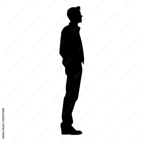 Person Standing Silhouette Illustration Stock Vector Adobe Stock