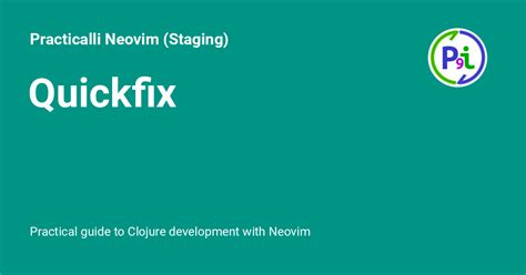 Quickfix Practicalli Neovim Staging