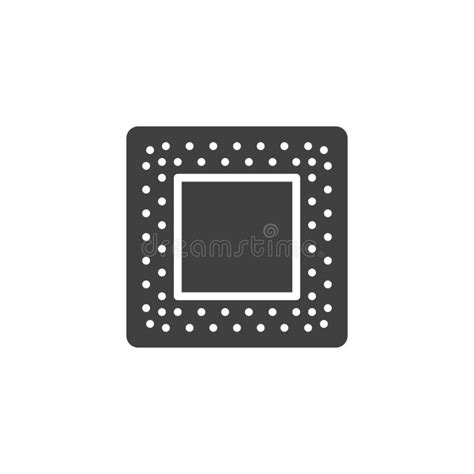 Computer Microchip Line Icons Set Stock Vector Illustration Of Electrical Outline