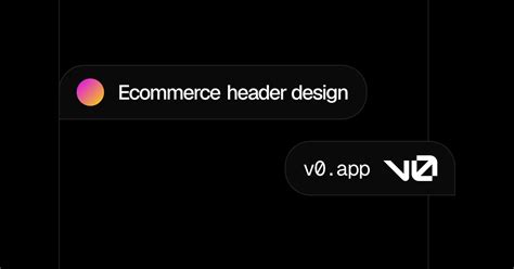 Ecommerce Header Design V0 By Vercel