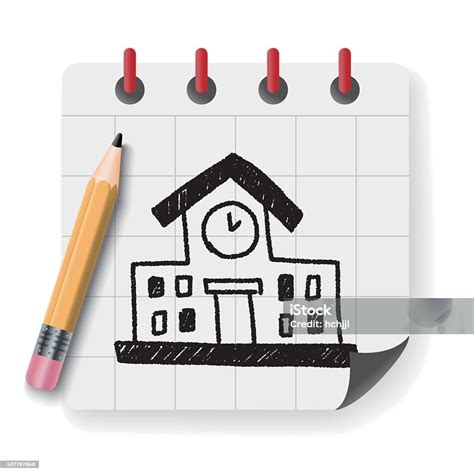 School Doodle Drawing Stock Illustration Download Image Now