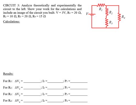 Solved R CIRCUIT 3 Analyze Theoretically And Experimentally Chegg Com