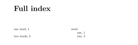 Indexing How To Construct Chapter Wise Indices And Merge Them In A