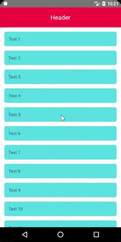 Animation Header Component For React Native