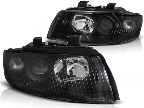Black Front Headlights For Audi A4 S4 B6 8e 2000 2004 In Headlights