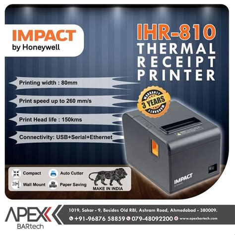 Impact By Honeywell Ihr 810 Thermal Billing Receipt Printer Usb Lan