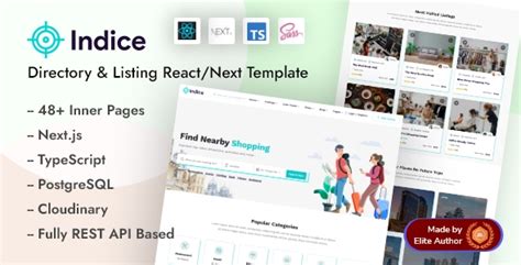 Indice Directory Listing Functional React Nextjs 14 With Typescript Template By Envytheme