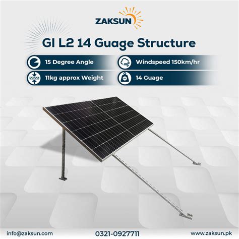 Gi L2 14 Guage Solar Structure Zaksun