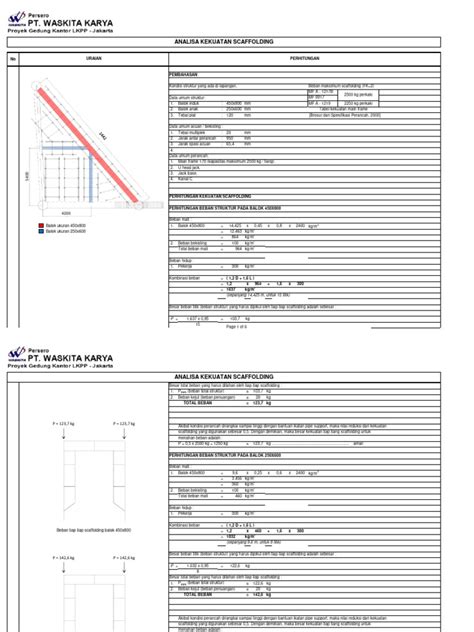 Analisa Kekuatan Scaffolding Proyek Lkpp Pdf