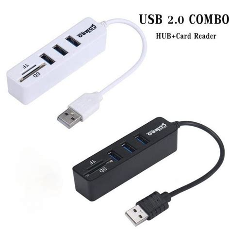 ส่งจากไทย Combo Usb Hub 3 Port Card Reader V2 0 2in1 3 Port Usb 2 0 Hub Splitter Combo Usb