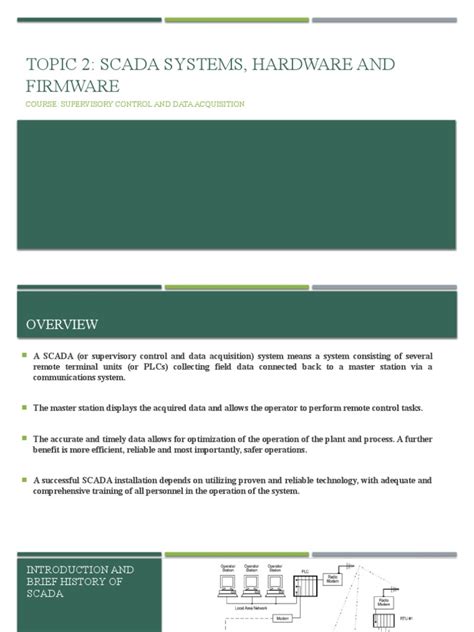 Scada Topic 2 Updated Scada Hardware And Firmware Pdf