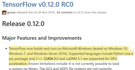 Docker나 가상머신 없이 Window에서 Tensorflow 시작하기 Tensorflow Gpu Window 7 10 설치 가이드입니다 R Aikorea
