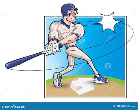 Cartoon Baseball Batter Stock Vector Illustration Of Hard 15824140