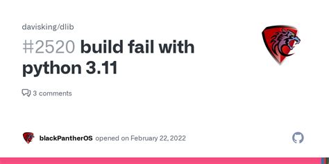 Build Fail With Python 3 11 Issue 2520 Davisking Dlib GitHub