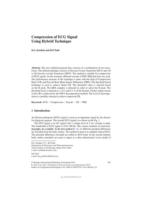 pdf compression of ecg signal using hybrid technique