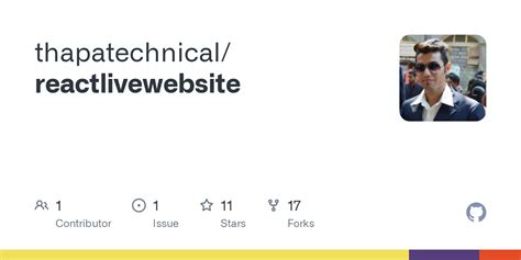 github thapatechnical reactlivewebsite