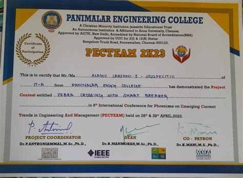 Alagu Lakshmi On Linkedin Internationalconference Pecteam Pecteam2k23 Project