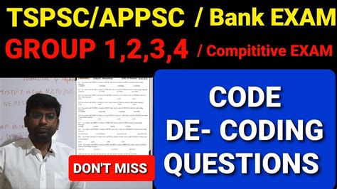Group Exams Coding Decoding Reasoning Tricks In Telugugroupexams