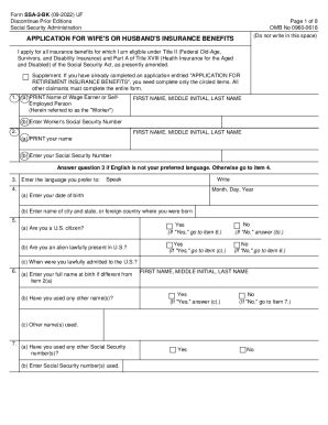 Paper Form SSA Application For Wife S Or Husband S Fill And Sign Printable Template Online