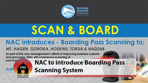 Nac Introduces Boarding Pass Scanning System To Airports Png Haus Bung