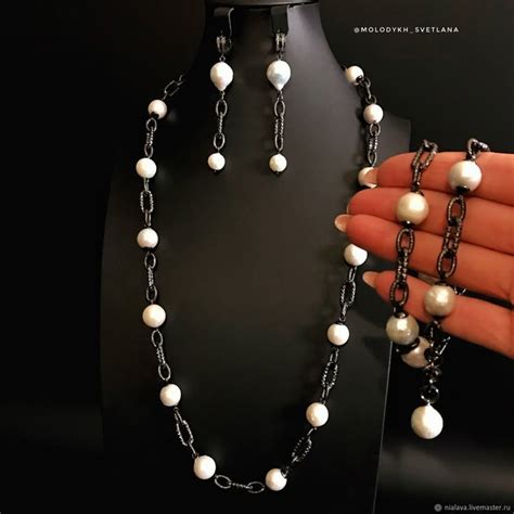 Комплект украшений из барочного жемчуга в интернет магазине на Ярмарке Мастеров Комплекты