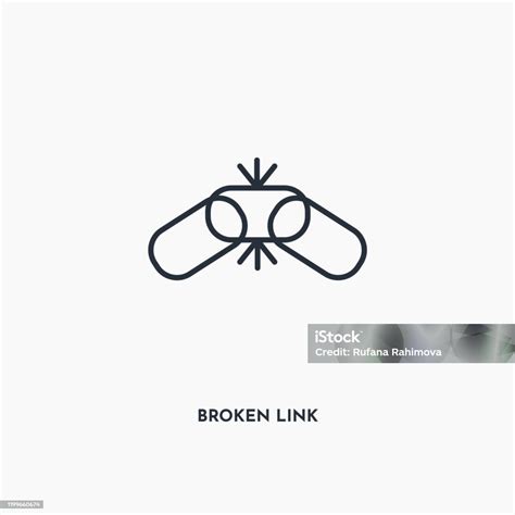 끊어진 링크 윤곽선 아이콘입니다 간단한 선형 요소 그림입니다 격리된 선 흰색 배경의 링크 끊기 아이콘입니다 얇은 스트로크 기호는 웹 모바일 및 Ui에 사용할 수 있습니다 0