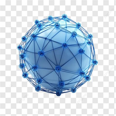 Abstract 3d Blue Globe Showcasing Interconnected Network Nodes And Data