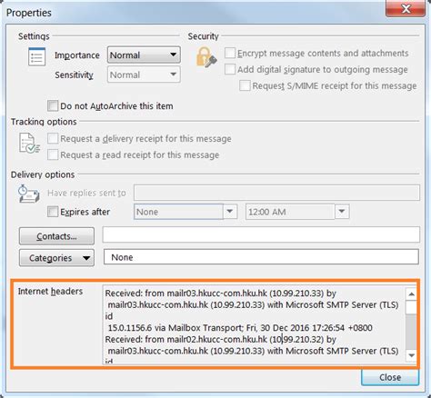 How Do I Reveal The FULL HEADER Of An Email Message Information Technology Services