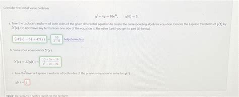 Solved Consider The Initial Value Chegg