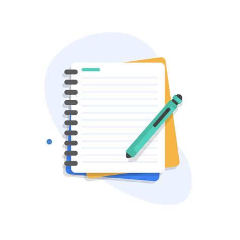 Pen With Notebook Flat Design Writing Concept 13050710 Vector Art At Vecteezy
