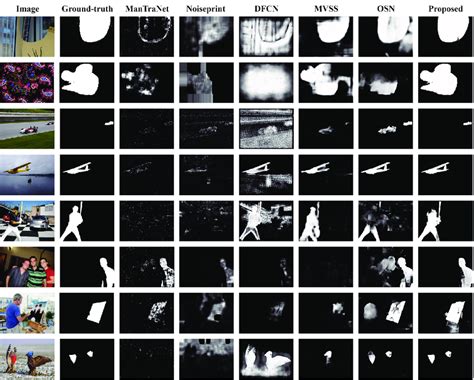 Tampering Localization Maps On Eight Example Forgery Images From Left