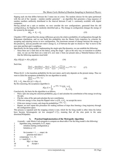 the monte carlo method of random sampling in statistical physics pdf chemistry science