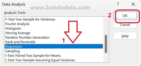 How to Perform Linear Regression using Data Analysis in Excel - KANDA DATA