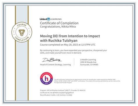 Nikita Mitra On Linkedin Certificate Of Completion