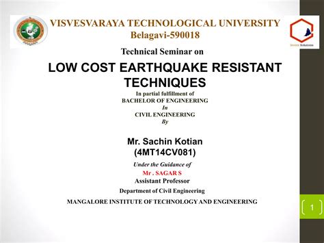 Low Cost Earthquake Resistant Techniques Ppt