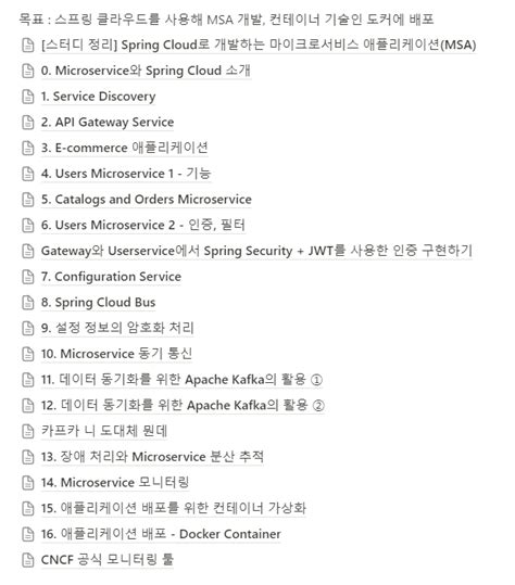 spring cloud로 개발하는 마이크로서비스 애플리케이션 msa