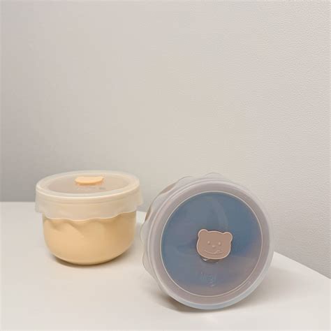 햇살가득 태양이네☀️ 초보육아 • 일상 • 육아소통 협찬 제품제공 요새 이유식을 거부하는 태양이에게 ‘퍼기 꿀단지 도자기용기로 간식을 줘봤어요🍯 의자에만 앉아도