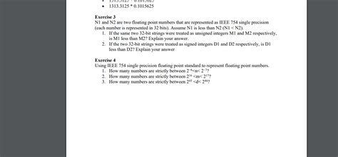 Solved Using Ieee 754 Single Precision Floating Point
