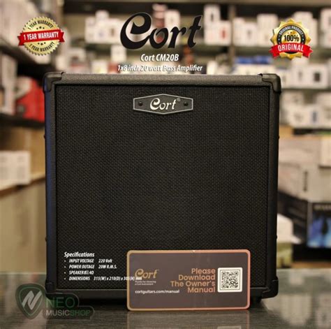 Cort CM20B 1X8" 20W bass amplifier with 3 band equalizer | Lazada Indonesia