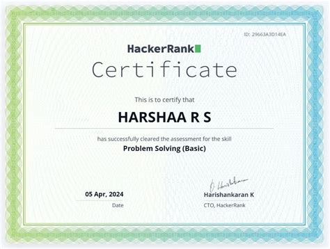 Harshaa R S On Linkedin Successfully Completed Problem Solving Basic