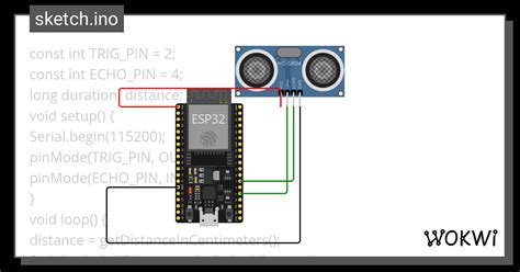 Day 2 Task 2 Ultrasonic Sensor Wokwi Esp32 Stm32 Arduino Simulator