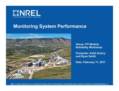 pdf monitoring system performance presentation
